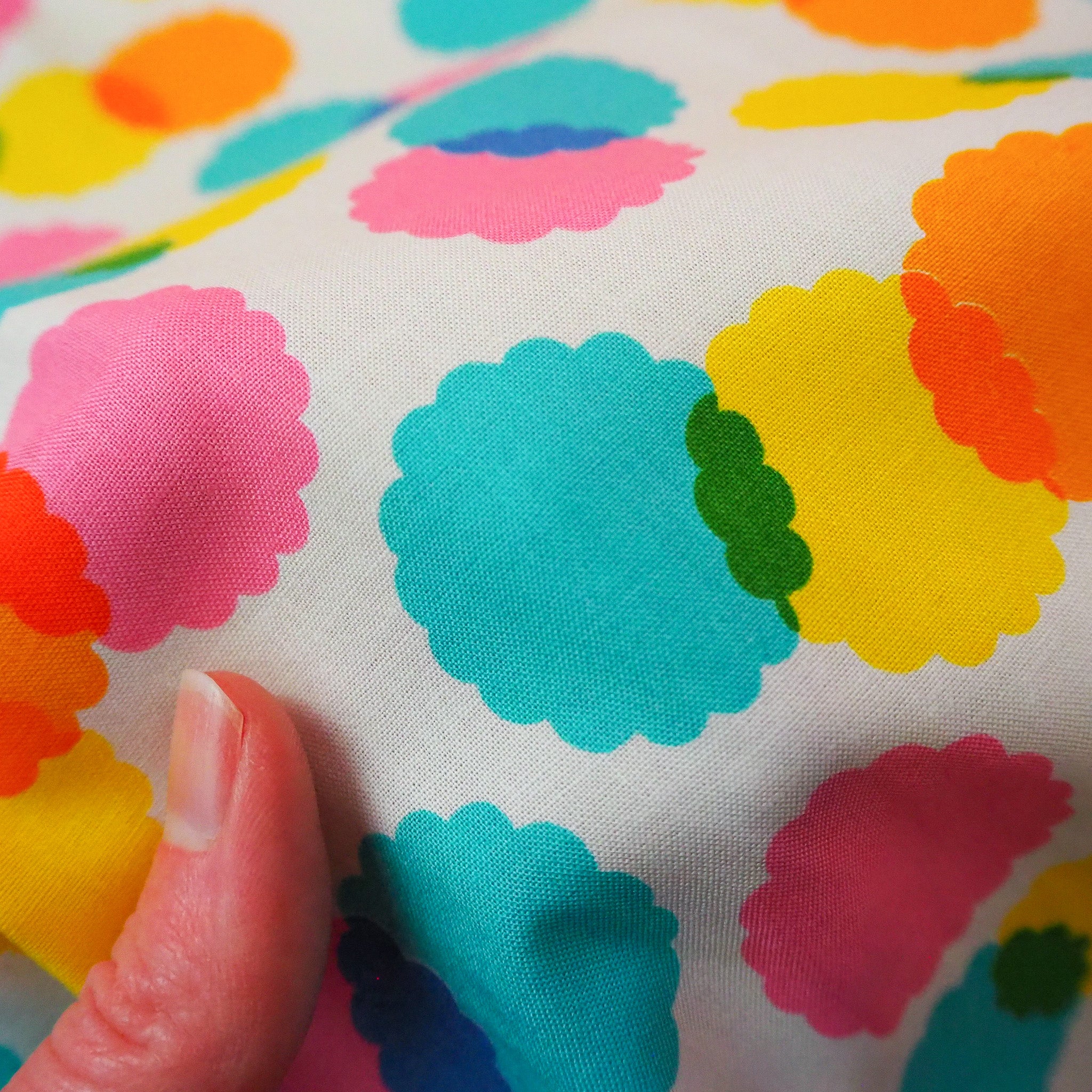 Eye Candy Puffs Natural - Cotton – Grid Fabrics