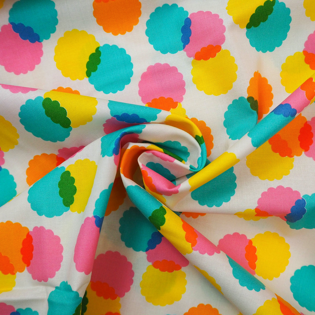 Eye Candy Puffs Natural - Cotton – Grid Fabrics