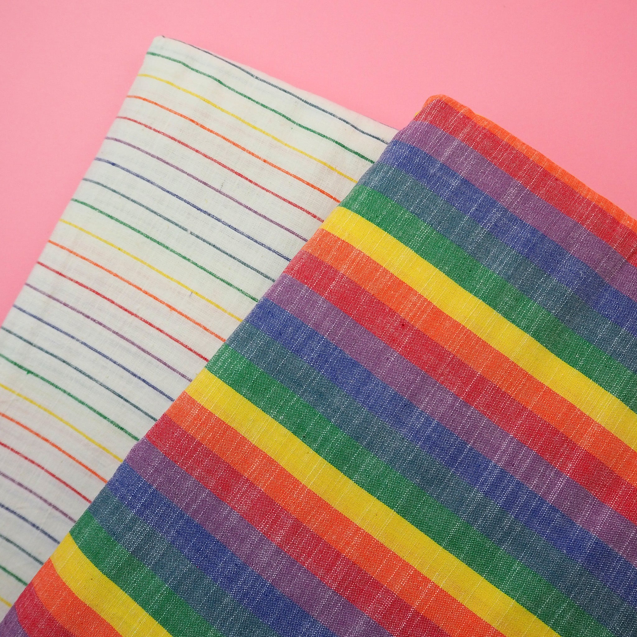 Rainbow Stripe - Indian Cotton – Grid Fabrics