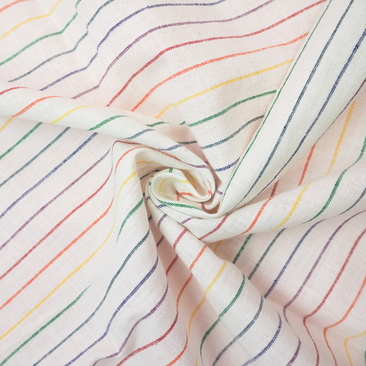 Rainbow Stripe - Indian Cotton – Grid Fabrics