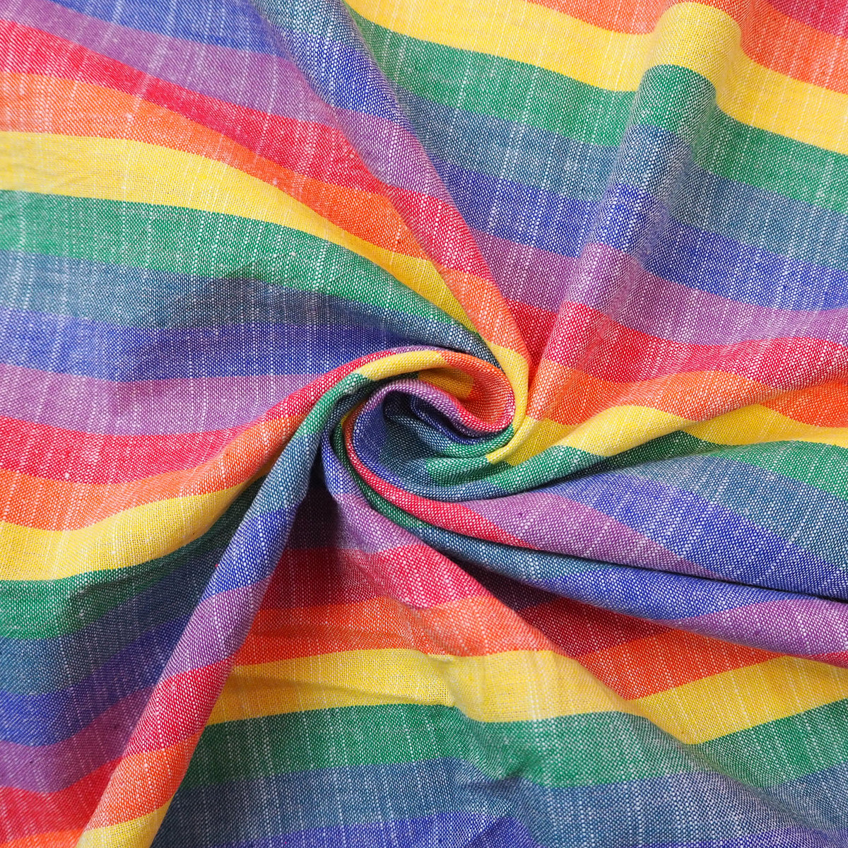Rainbow Stripe - Indian Cotton – Grid Fabrics