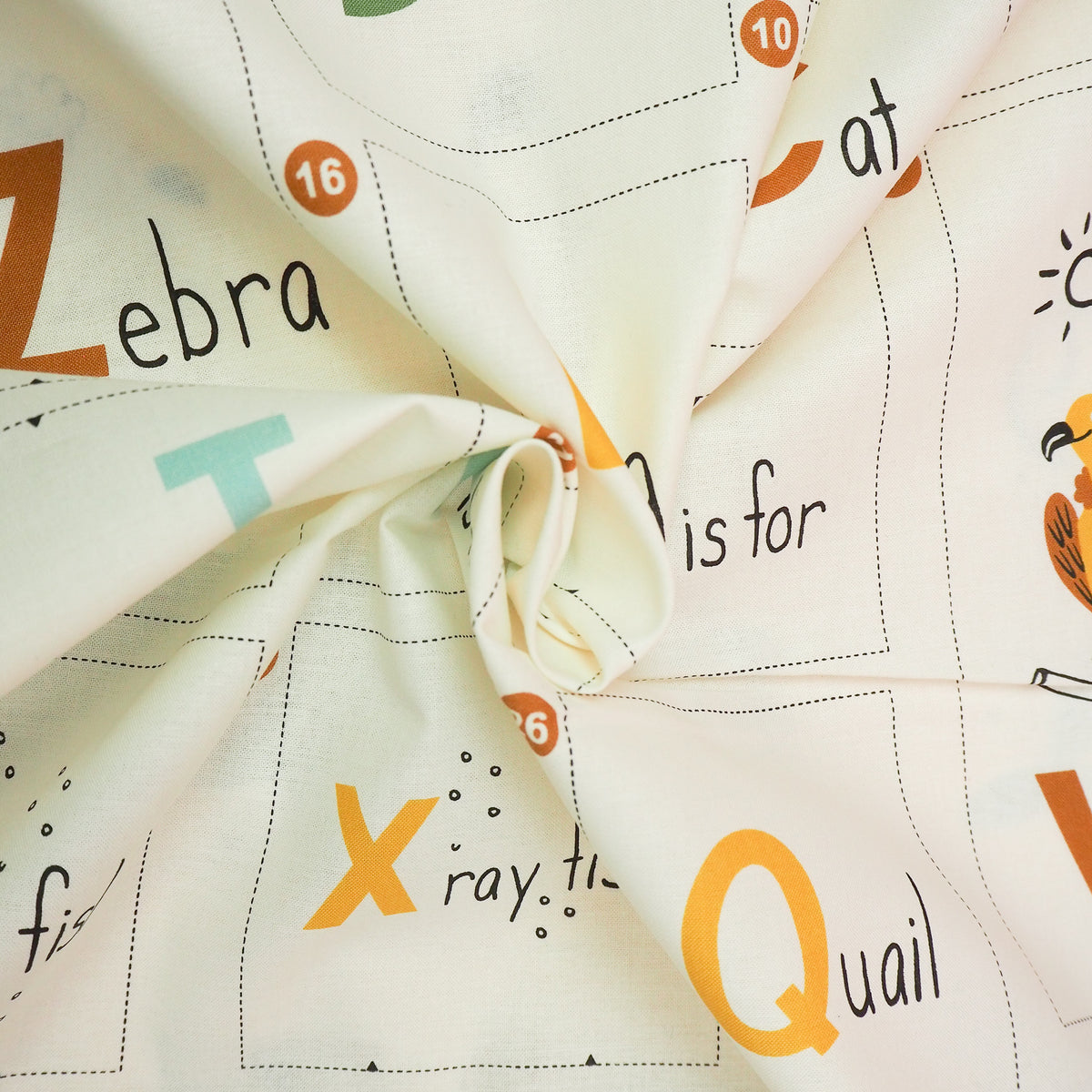 ABC XYZ Cut and Sew Book Panel - Cotton – Grid Fabrics