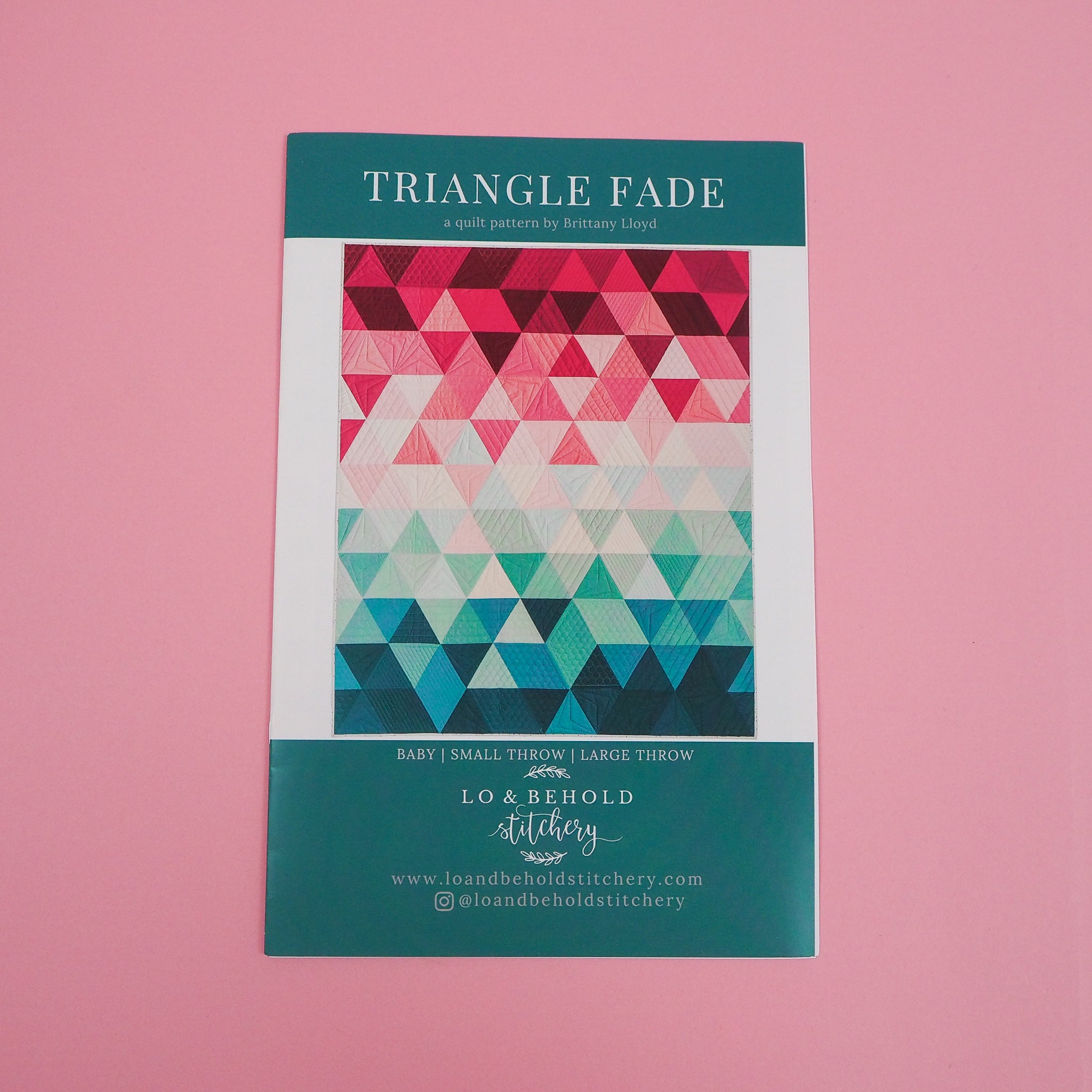 Triangle Fade Quilt Paper Pattern - Lo and Behold Stitchery – Grid Fabrics