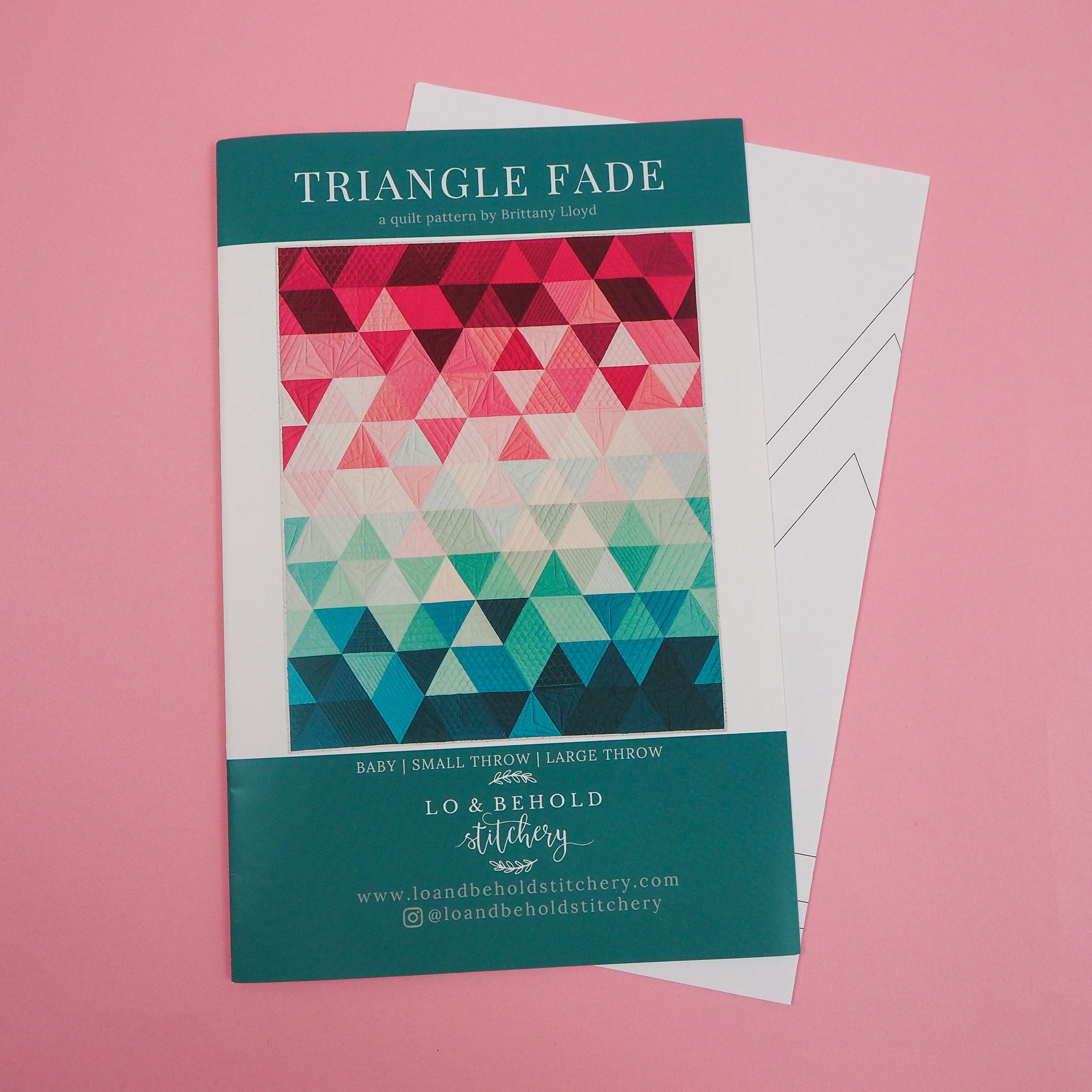 Triangle Fade Quilt Paper Pattern - Lo and Behold Stitchery – Grid Fabrics