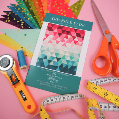 Triangle Fade Quilt Paper Pattern - Lo and Behold Stitchery – Grid Fabrics