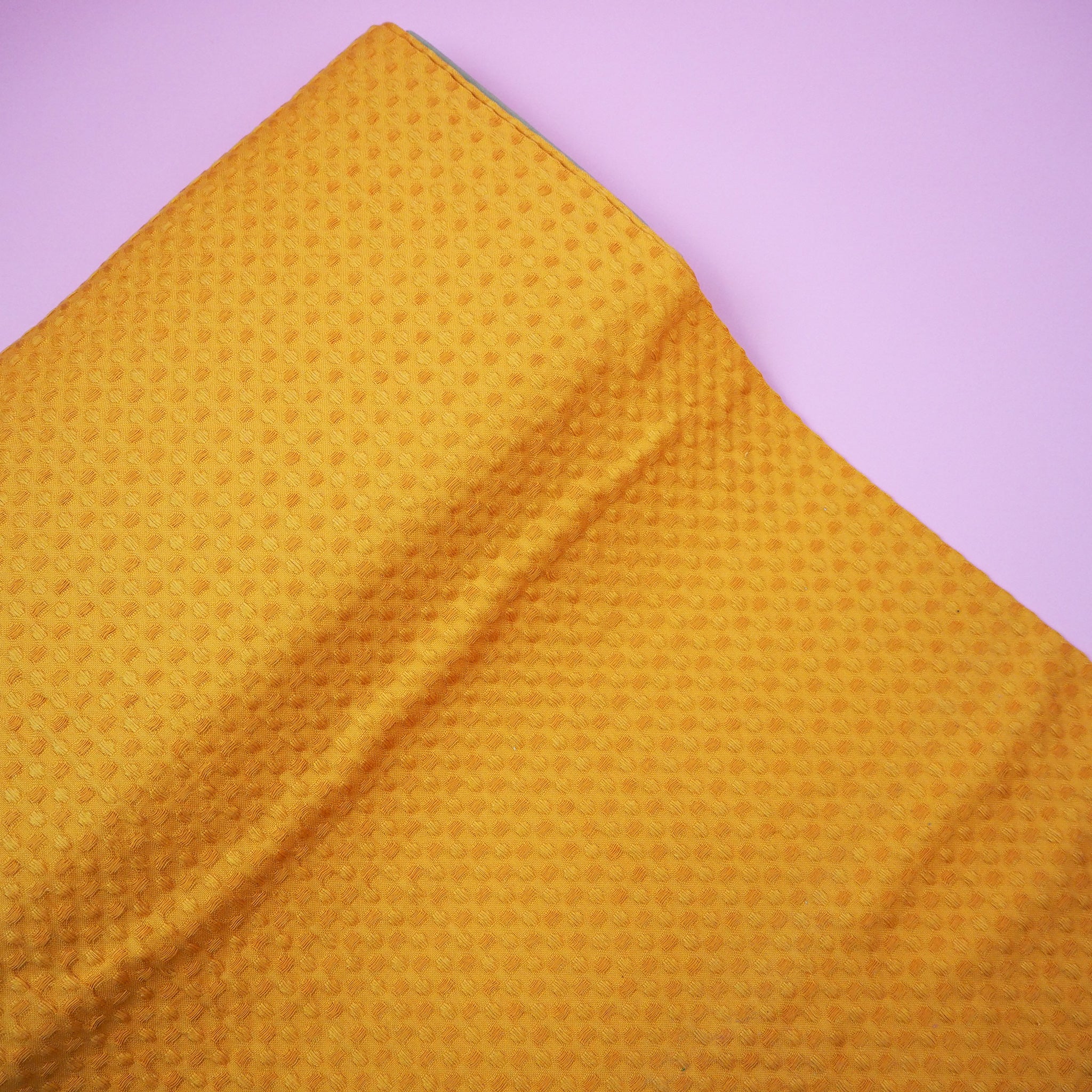 Large Mustard - Waffle – Grid Fabrics